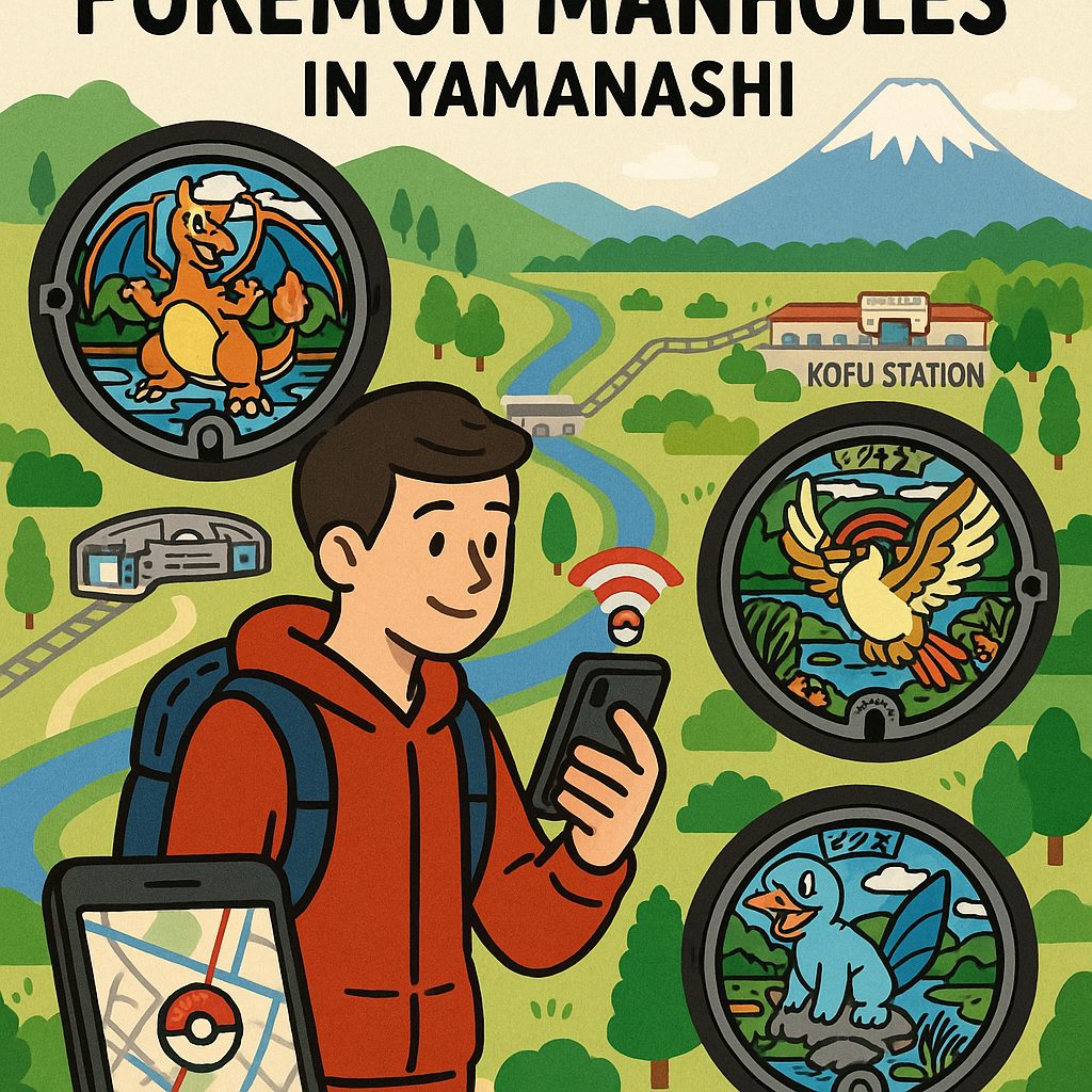 7 Pokémon Manhole Covers in Yamanashi You Can Visit in One Day